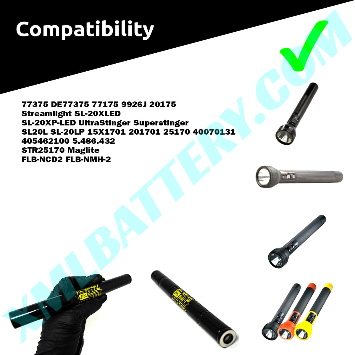 UltraStinger Superstinger SL20L SL-20LP Battery for Flashlight – XML ...
